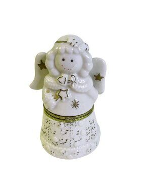 Source Unknown | Holiday | Vintage Christmas Hinged Porcelain Trinket ...